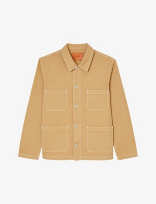 SANDRO - Patch-pocket regular-fit denim jacket | Selfridges.com