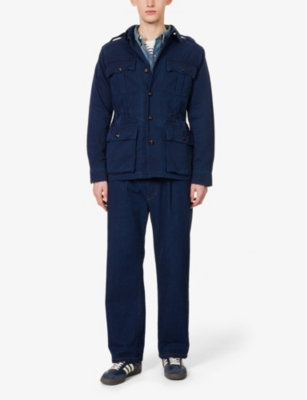 Polo Ralph Lauren Mens Newport Navy Safari Belted Cotton-twill Jacket | ModeSens