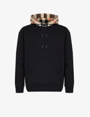 BURBERRY - Samuel checked cotton-jersey hoody | Selfridges.com