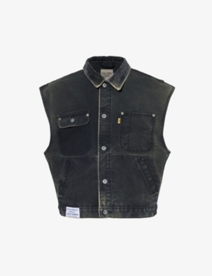 GALLERY DEPT - Logan brand-patch boxy-fit denim vest | Selfridges.com