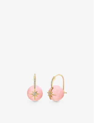 Sydney Evan Womens 14k Yellow Gold Pink Starburst Bead 14ct Yellow-gold ...