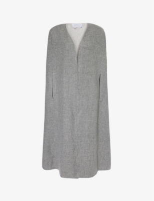 GABRIELA HEARST - Lindlow side-pocket cashmere and linen-blend cape ...