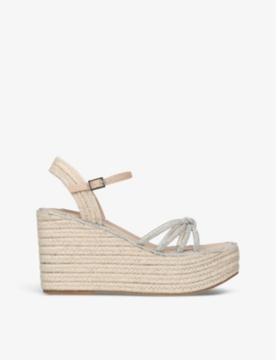 STEVE MADDEN - Jaded rhinestone-embellished wedge espadrilles ...