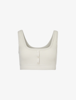 ADANOLA - Waffle scoop-neck stretch-woven bra | Selfridges.com