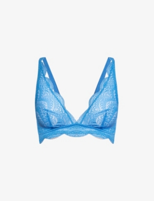SIMONE PERELE - Karma triangle-cup stretch-lace bra | Selfridges.com