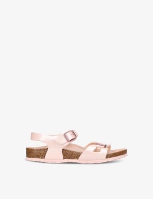 BIRKENSTOCK - Rio metallic faux-leather sandals | Selfridges.com