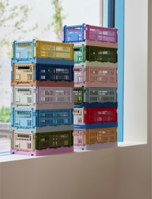 HAY - Colour stackable medium recycled-plastic crate 34cm x 26cm | Selfridges.com