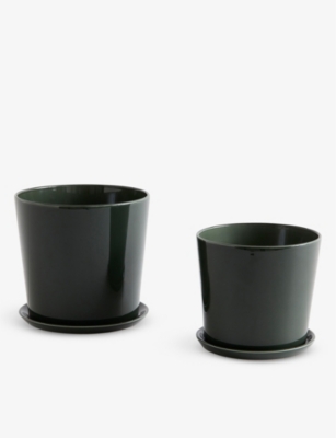 HAY - Botanical Family Set XL ceramic flower pots set of two ...