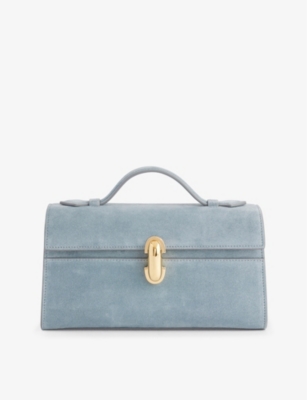 SAVETTE - Symmetry Pochette suede top-handle bag | Selfridges.com