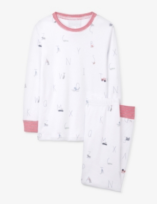 THE LITTLE WHITE COMPANY - Alphabet-print organic-cotton pyjamas 1-6 ...