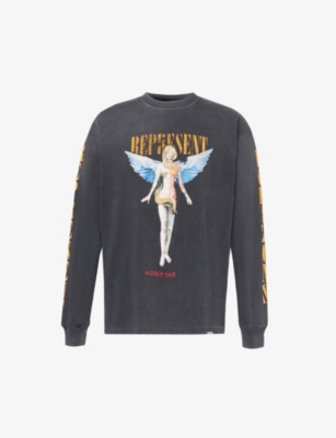 REPRESENT - Reborn graphic-print cotton-jersey T-shirt | Selfridges.com