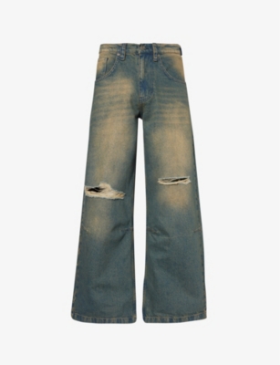 JADED LONDON - Colossus brand-appliquéd relaxed-fit jeans | Selfridges.com
