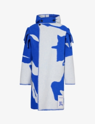 BURBERRY - Equestrian Knight graphic-print wool cape | Selfridges.com