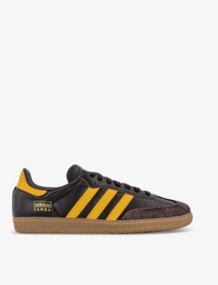 ADIDAS - Samba OG logo-embellished leather low-top trainers ...