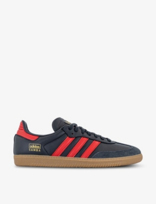ADIDAS - Samba OG logo-embellished leather low-top trainers ...