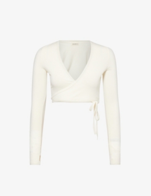 ADANOLA - Wrap-over cropped knitted cardigan | Selfridges.com