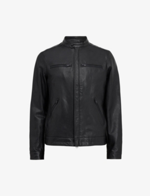 ALLSAINTS - Jade tab-collar regular-fit leather jacket | Selfridges.com