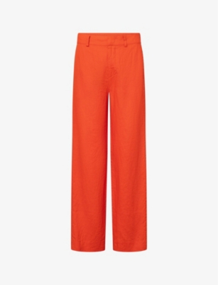 TWIST & TANGO - Serena straight-leg high-rise linen trousers ...