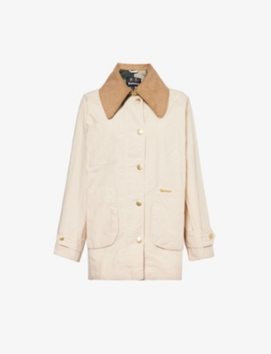 BARBOUR - Hutton Showerproof corduroy-collar cotton jacket | Selfridges.com