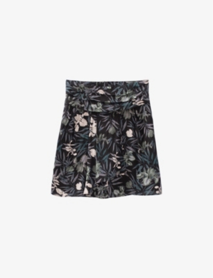 IKKS - Floral-print pleated mid-rise woven mini skirt | Selfridges.com