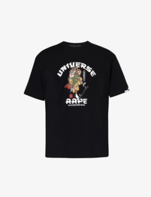 AAPE - Japan graphic-print cotton-jersey T-shirt | Selfridges.com