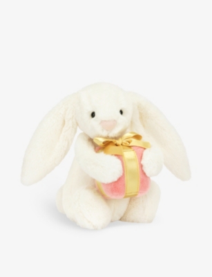 JELLYCAT - Bashful Bunny with Present soft toy 18cm | Selfridges.com
