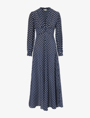 RIXO - Emory polka-dot silk maxi dress | Selfridges.com