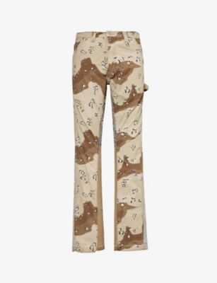 GALLERY DEPT - Choc Chip camo-pattern straight-leg cotton trousers ...