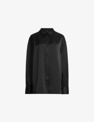 ALLSAINTS - Myrtle relaxed-fit satin shirt | Selfridges.com