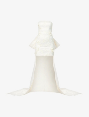 ROTATE BIRGER CHRISTENSEN - Bow-embellished floral-embroidered woven ...