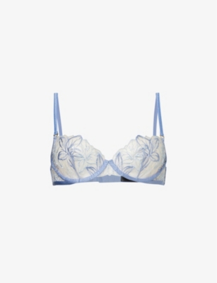 BLUEBELLA - Lilly floral-embroidered lace bra | Selfridges.com