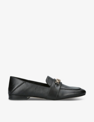 MICHAEL MICHAEL KORS - Tiffanie logo-plaque leather loafers ...