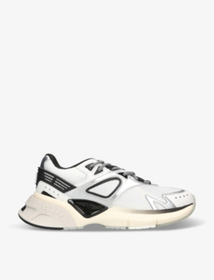 AMIRI - MA Runner chunky-sole leather and mesh low-top trainers ...