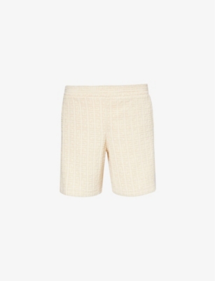 GIVENCHY - 4G terry-textured cotton-blend jersey shorts | Selfridges.com