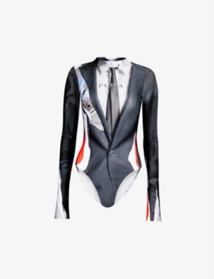 OTTOLINGER - PUMA x Ottolinger brand-print stretch-woven body ...
