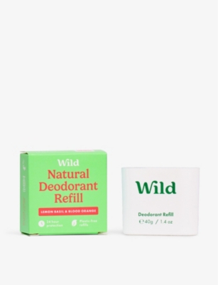 WILD - Lemon, Basil & Orange natural deodorant refill 40g | Selfridges.com