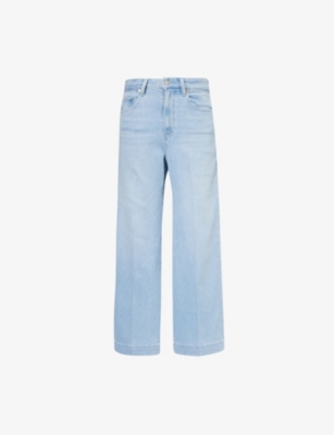 PAIGE - Spotlight wide-leg mid-rise denim-blend jeans | Selfridges.com