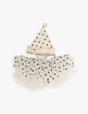 MIMI & LULA - Clown polka-dot hat and collar woven set | Selfridges.com