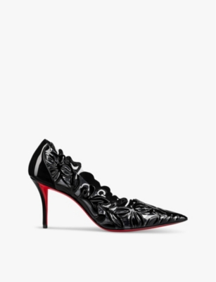 CHRISTIAN LOUBOUTIN - Apostropha Petuina 80 patent-leather and PVC ...