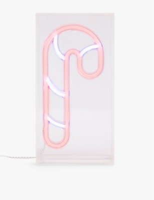 SELFRIDGES EDIT - Neon Candy Cane Christmas sign decoration 30cm ...