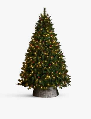 SELFRIDGES EDIT - Pine pre-lit plastic Christmas tree 7ft | Selfridges.com