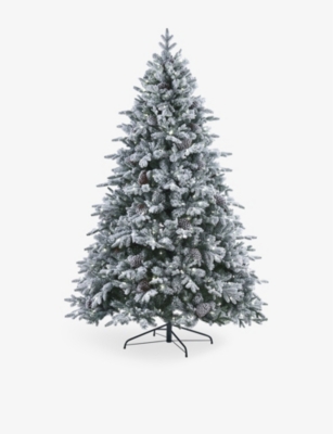 SELFRIDGES EDIT - Bosk Frosted Winterfold pre-lit Christmas tree 7.5ft ...
