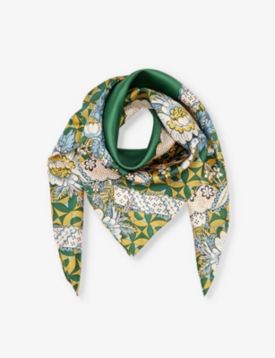 WEEKEND MAX MARA - Geometric-print silk scarf | Selfridges.com