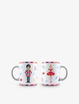 BIALETTI - Nutcracker ceramic mugs set of two | Selfridges.com
