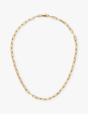 MISSOMA - Classic mini paperclip-chain 18ct yellow gold-plated brass ...