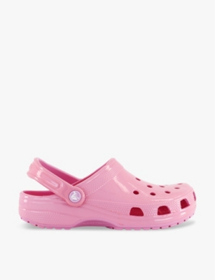 CROCS - Classic patent logo-embellished rubber clogs | Selfridges.com