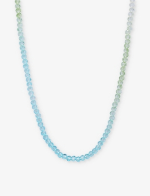 CRYSTAL HAZE - Candyfloss bead-embellished 18ct yellow gold-plated ...