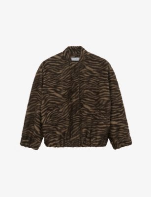 IRO - Louane zebra-pattern woven bomber jacket | Selfridges.com