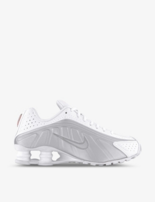 NIKE - Shox R4 leather and mesh mid-top trainers | Selfridges.com