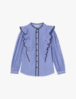 LK BENNETT - Lucan striped cotton blouse | Selfridges.com
